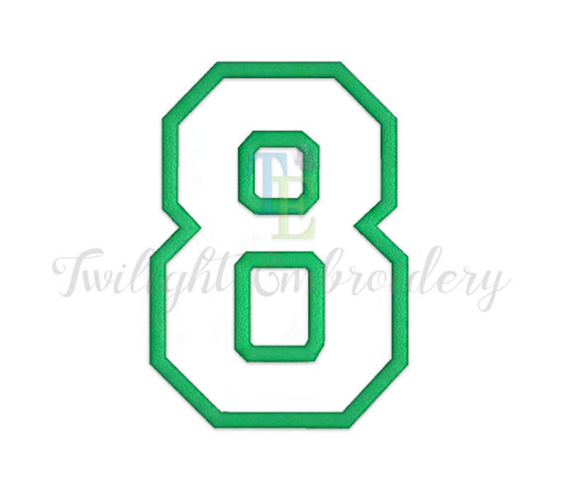 Set of 10 Applique Numbers Machine Embroidery Designs | Etsy