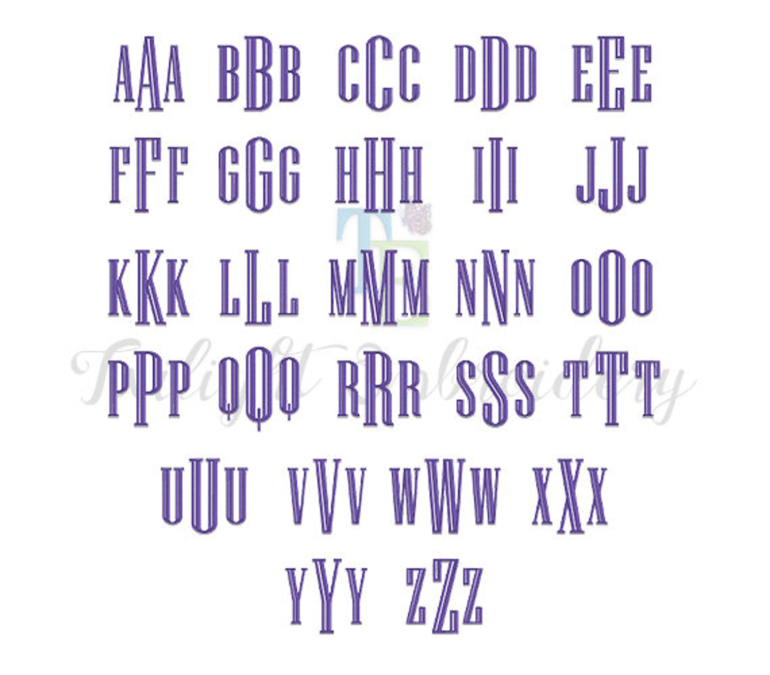 Embroidery Fonts Bundle Machine Embroidery Monogram Fonts - Etsy