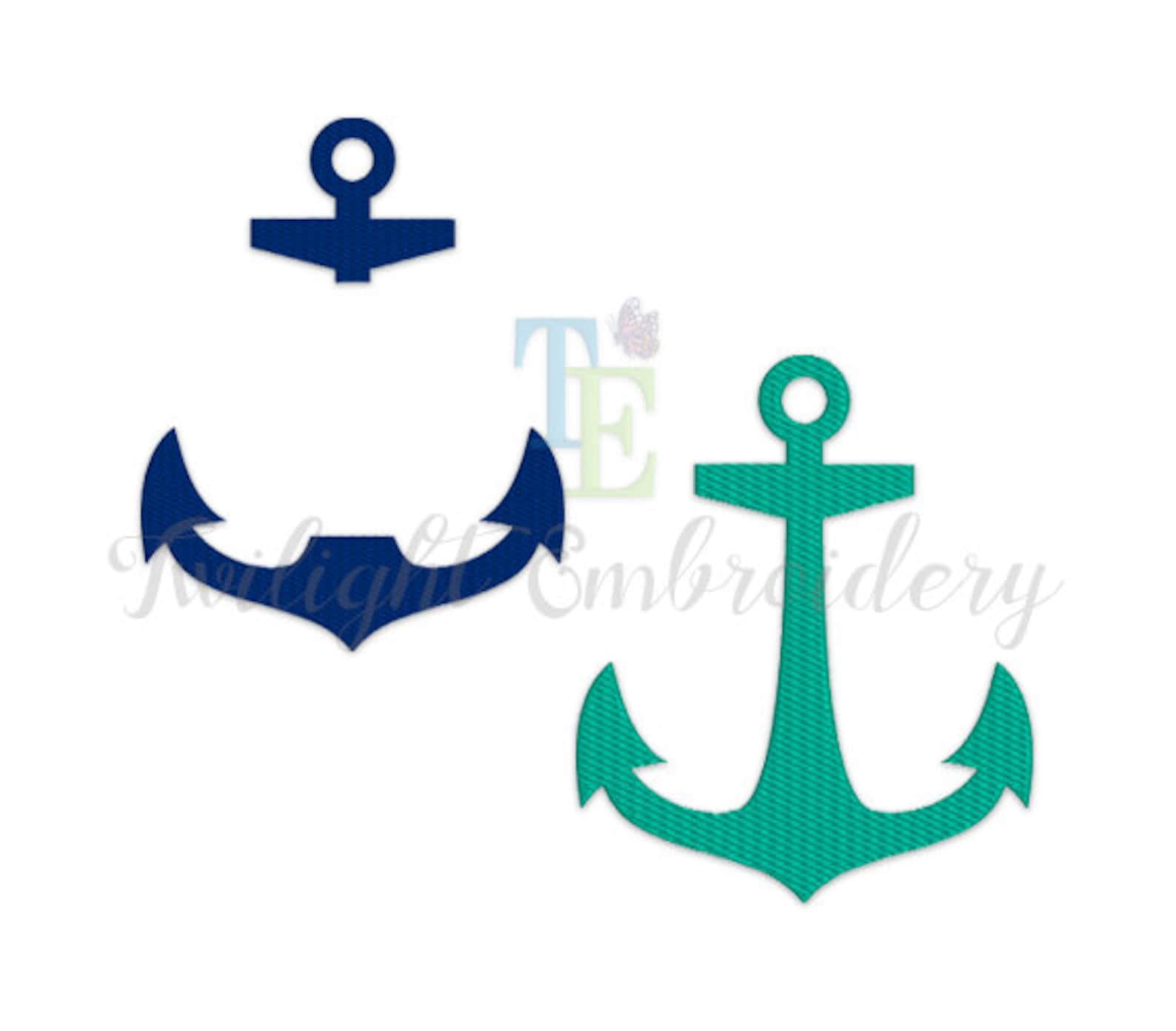 Set of 6 Anchor Machine Embroidery Designs Anchor Embroidery - Etsy