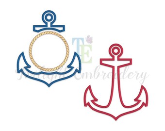 Split Anchor Applique Machine Embroidery Design Instant Download - Etsy
