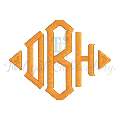 Diamond Monogram Embroidery Font Machine Embroidery Fonts File - Etsy