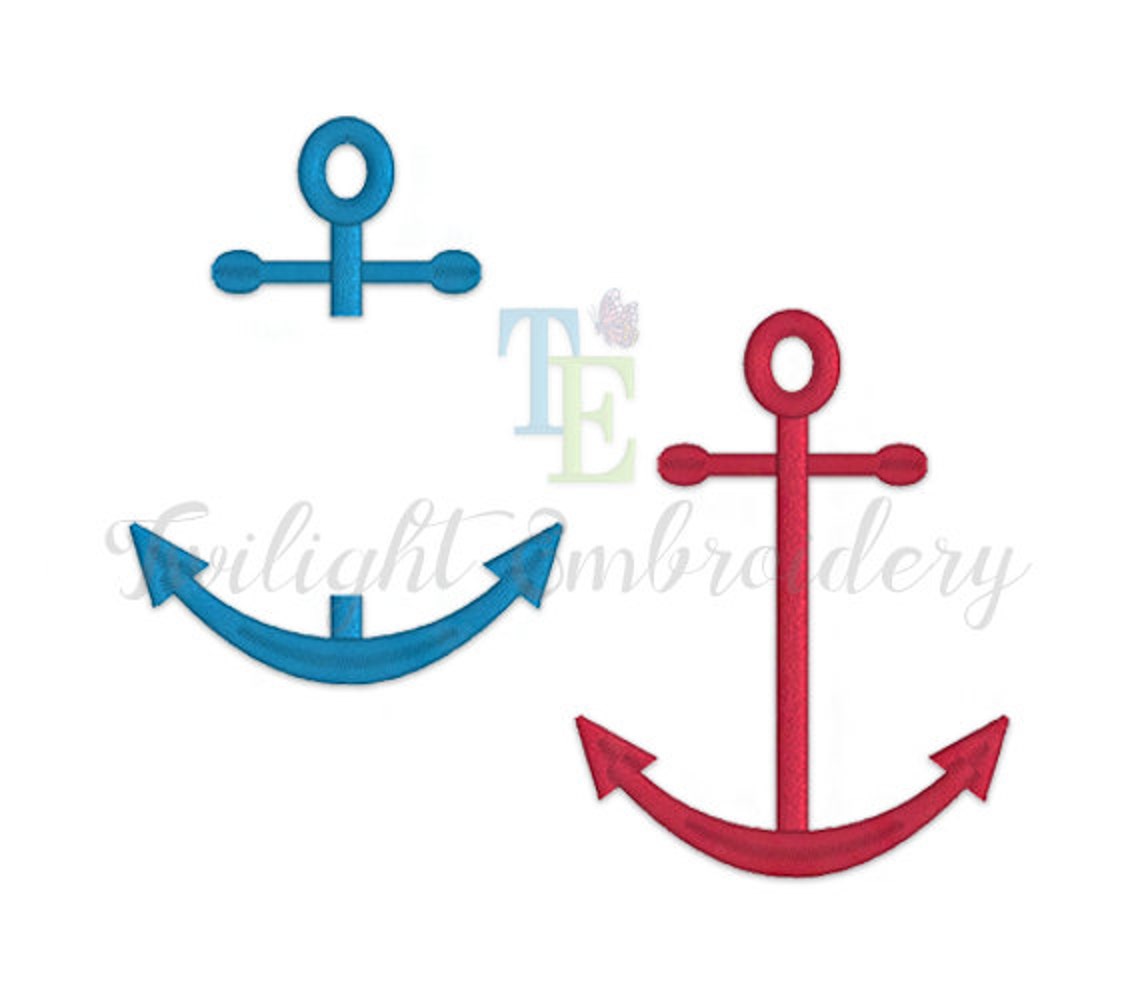 Set of 6 Anchor Machine Embroidery Designs Anchor Embroidery - Etsy