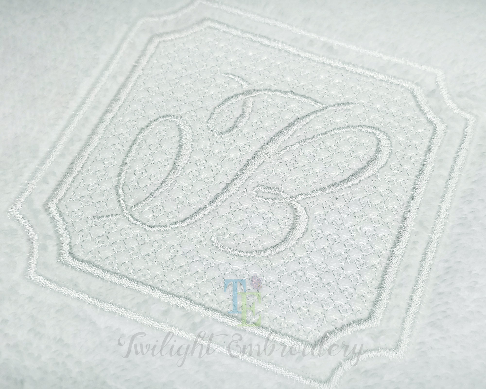 Embossed Machine Embroidery Monogram Font, Knock Down Machine ...