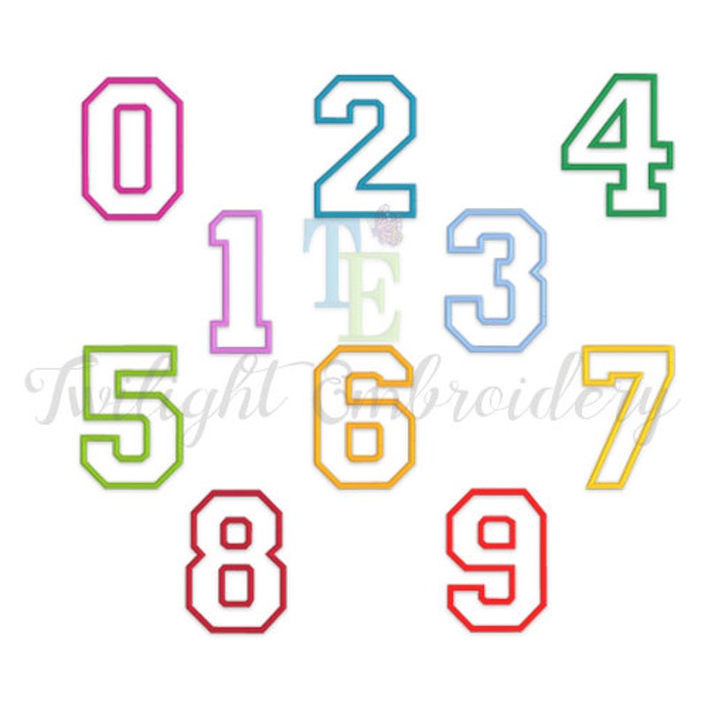 Embroidery Numbers - Etsy