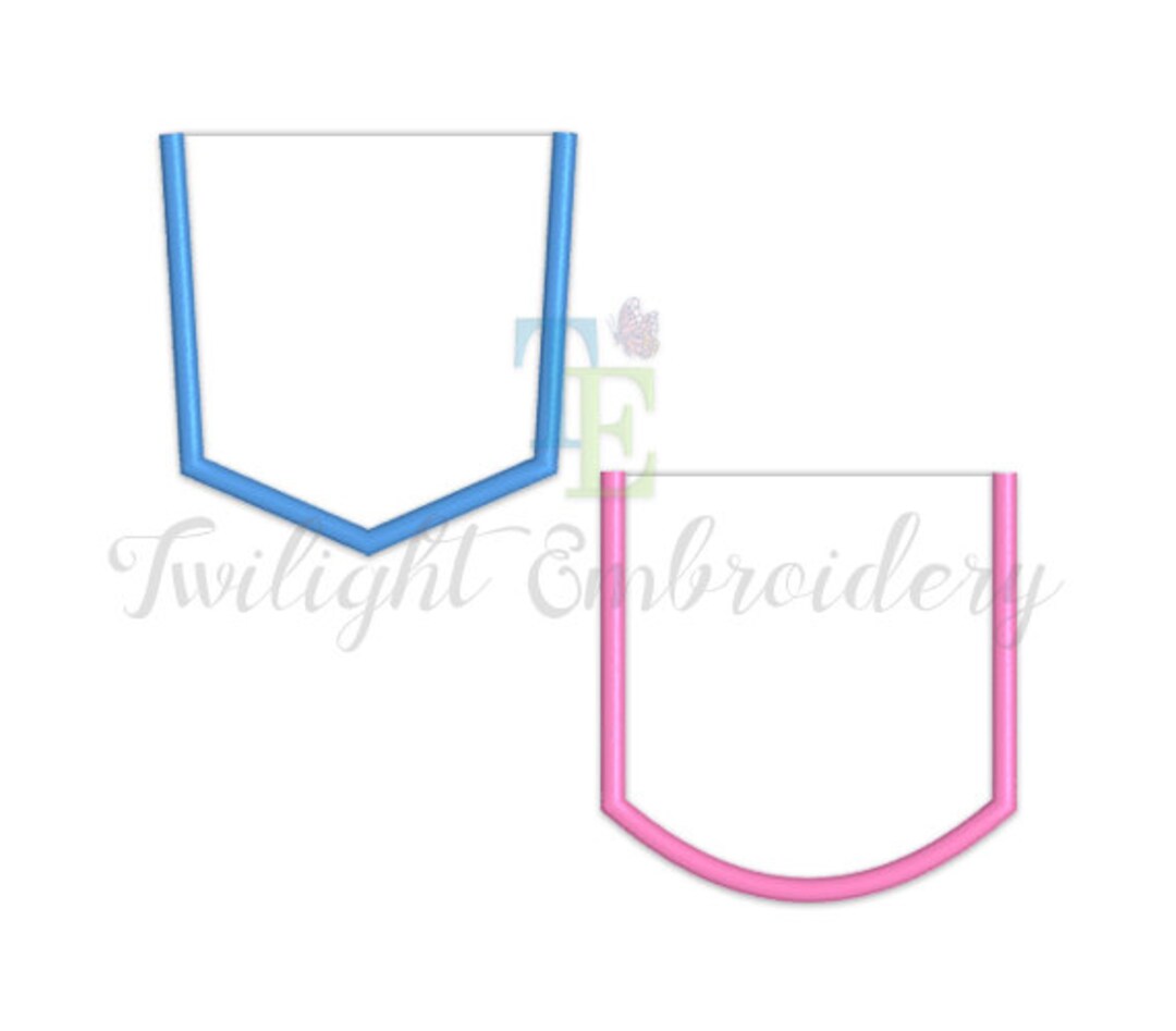 Set of 2 Pocket Applique Machine Embroidery Designs INSTANT DOWNLOAD - Etsy