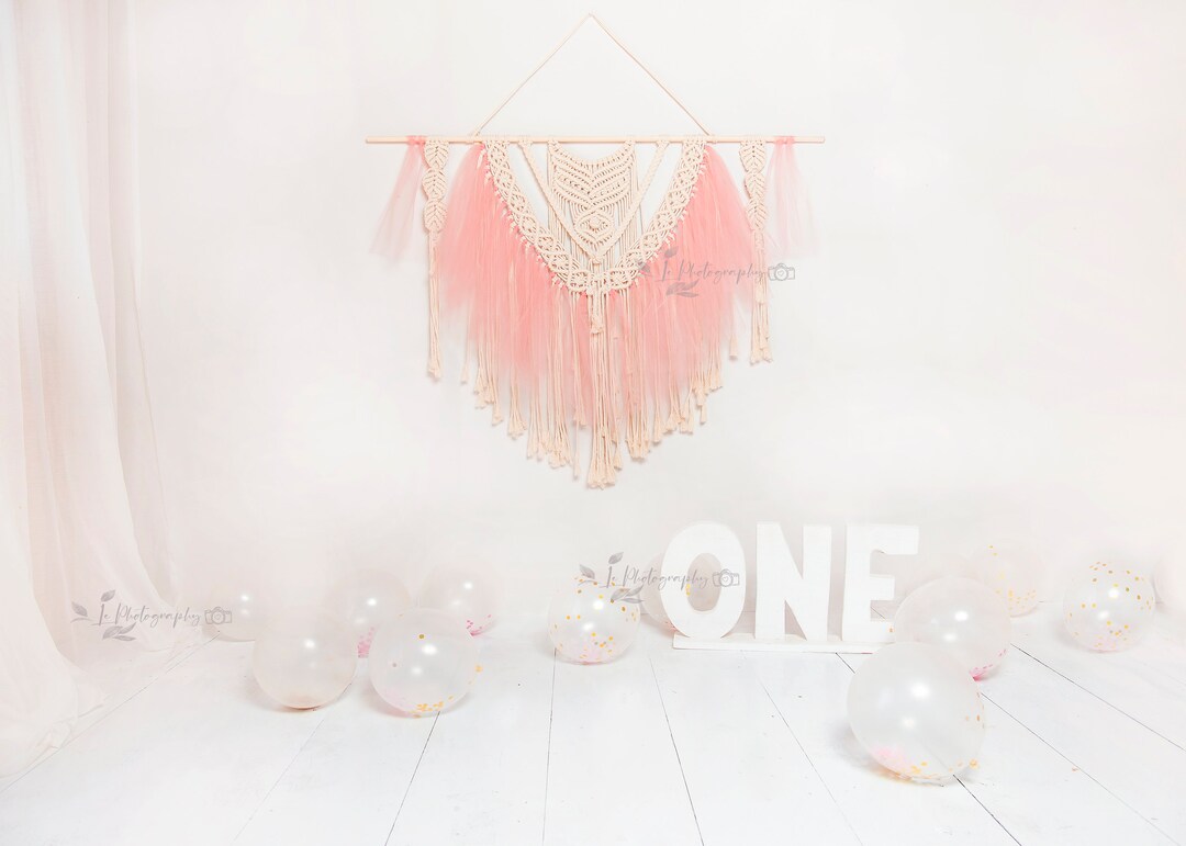 Girl Birthday Digital Backdrops, Boho Birthday Backdrop, First Birthday ...