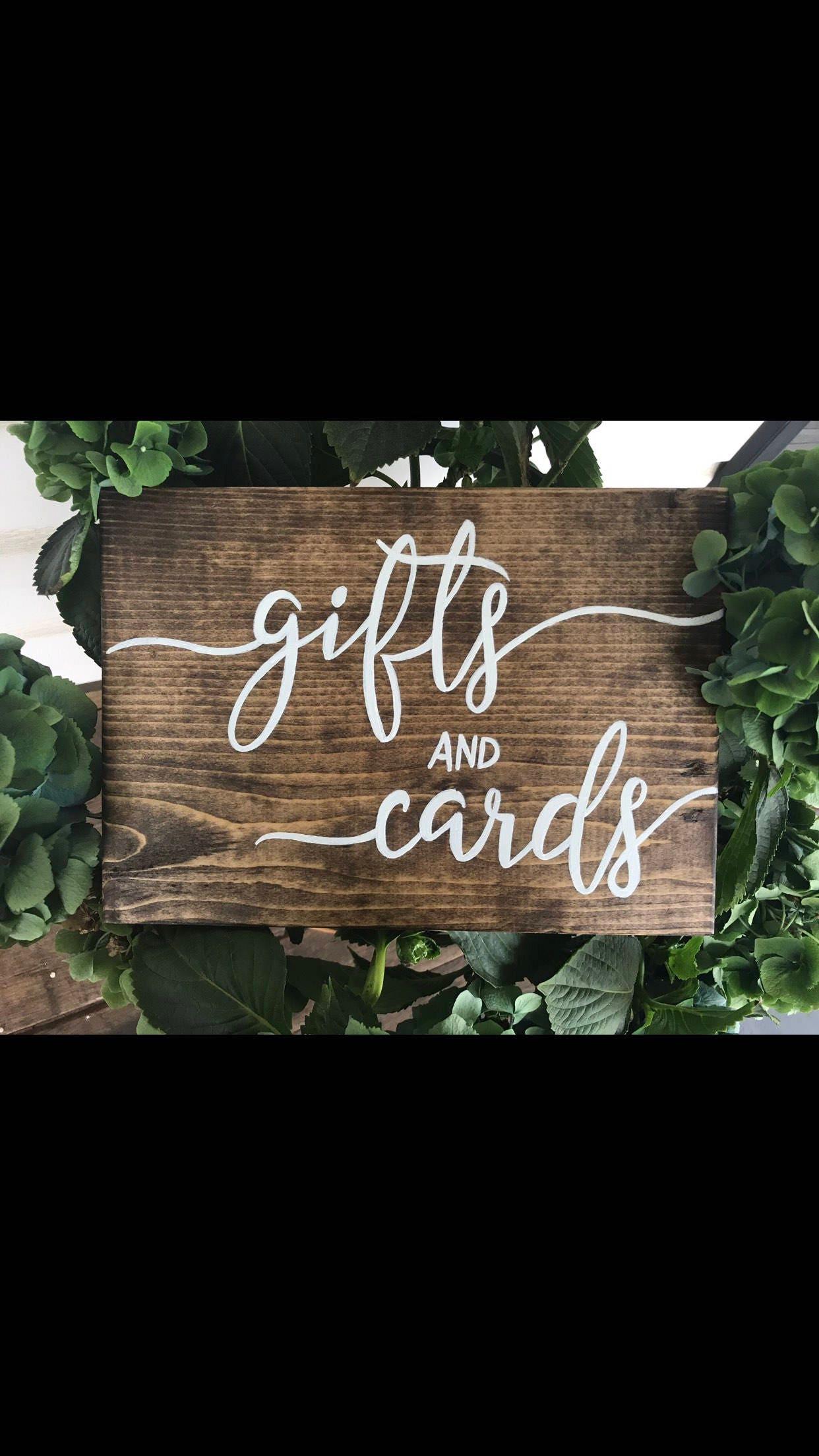 Gifts and Cards Hand Painted Wood Sign Wedding Decor Gift | Etsy