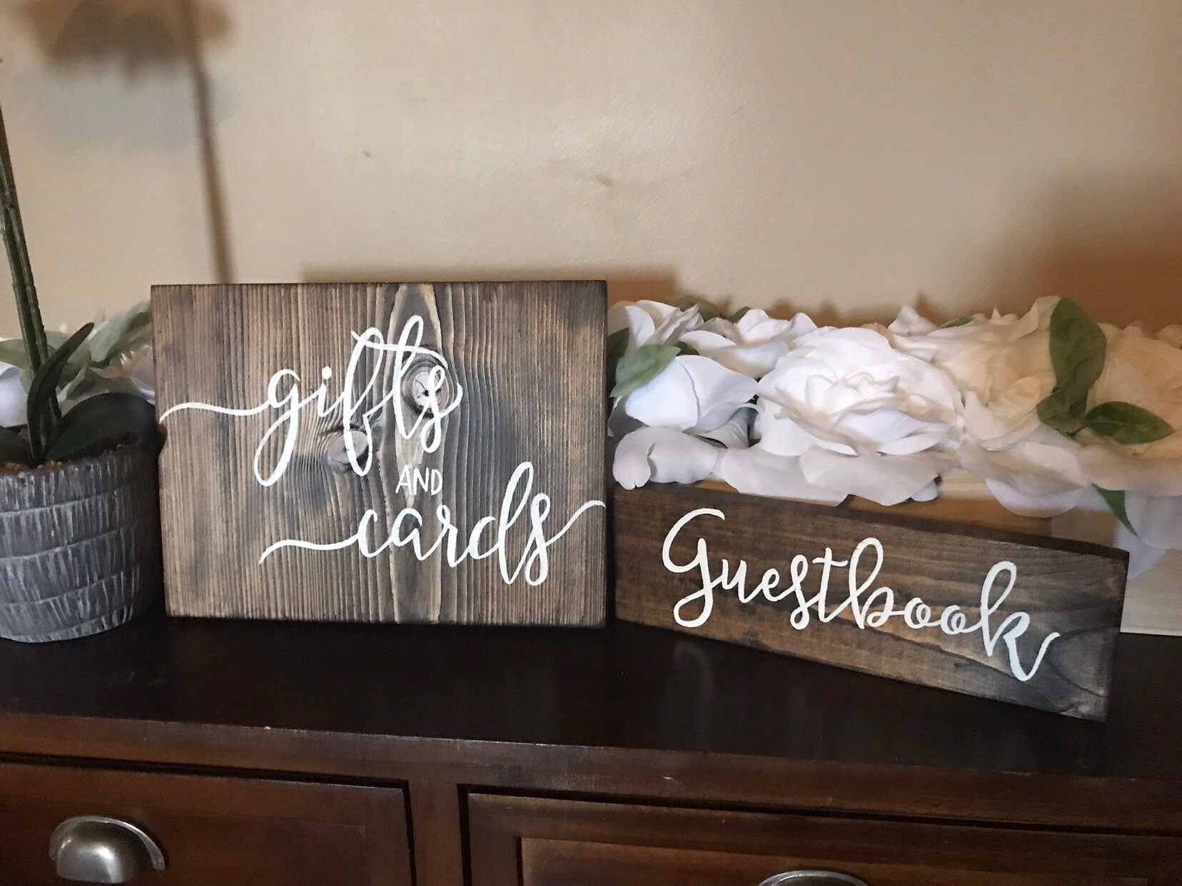 Gifts and Cards Hand Painted Wood Sign Wedding Decor Gift - Etsy