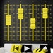 Mixing Console Sliders Wall Decal White Black Recording Studio Music ...