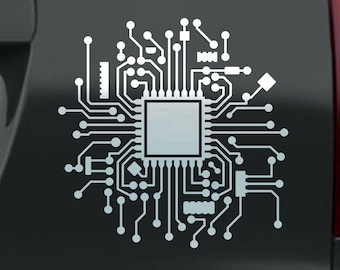 Technology Wall Decal - Circuit Board Side Wall Sticker STEM Science ...