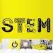 STEM Wall Sticker for Classroom - Technology Wall Decal Stem Lab Sign ...