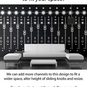 Mixing Console Sliders Wall Decal Black- FL Studio Recording Studio ...