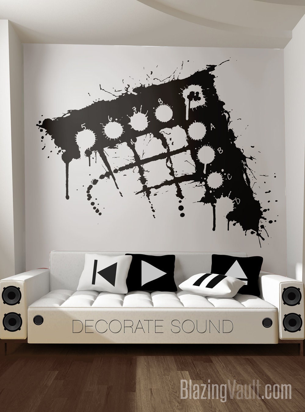 Drum Pad Controller Wall Decal Music Producer Beats Creator - Etsy