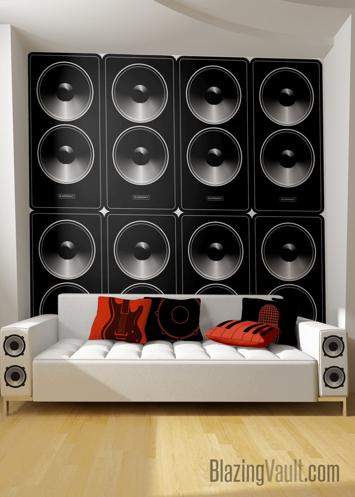 Large Stereo Speakers Wall Decal Dance Party DJ Audio Band - Etsy