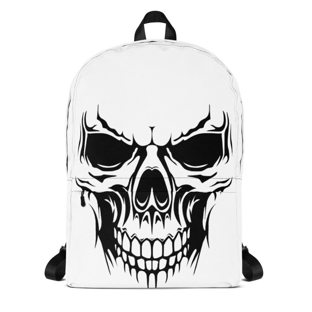 Skull Face Backpack Skeleton Bones School Bag Poison Death Punisher ...