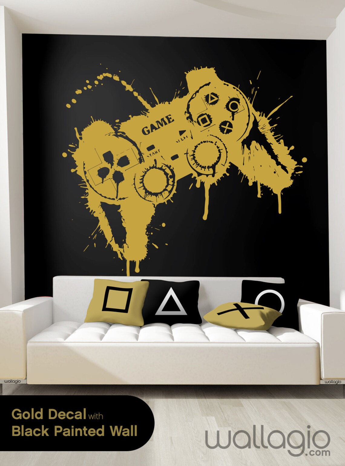 Video Game Wall Decal Gamer Controller Wall Decal Splat | Etsy