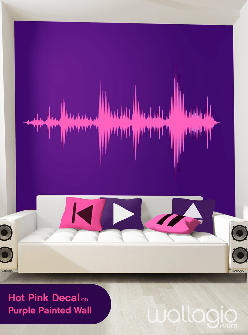 Audio Wave Wall Decal Sound Wave Wall Sticker Recording - Etsy Canada