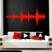 Audio Wave Wall Decal Sound Wave Wall Sticker Recording Studio Music ...