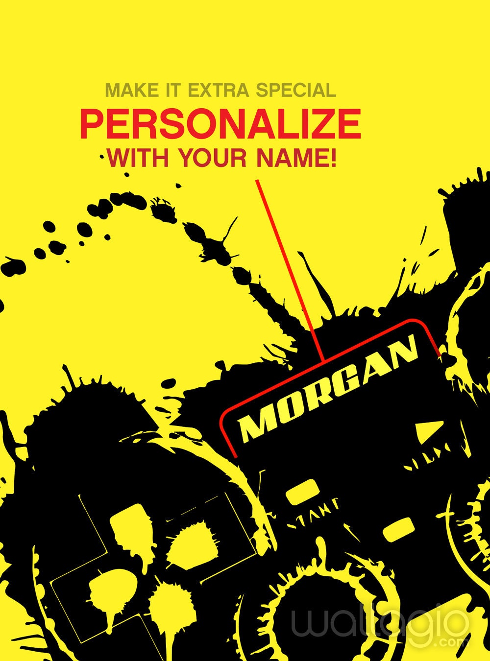 Video Game Wall Decal Gamer Controller Wall Decal Splat | Etsy