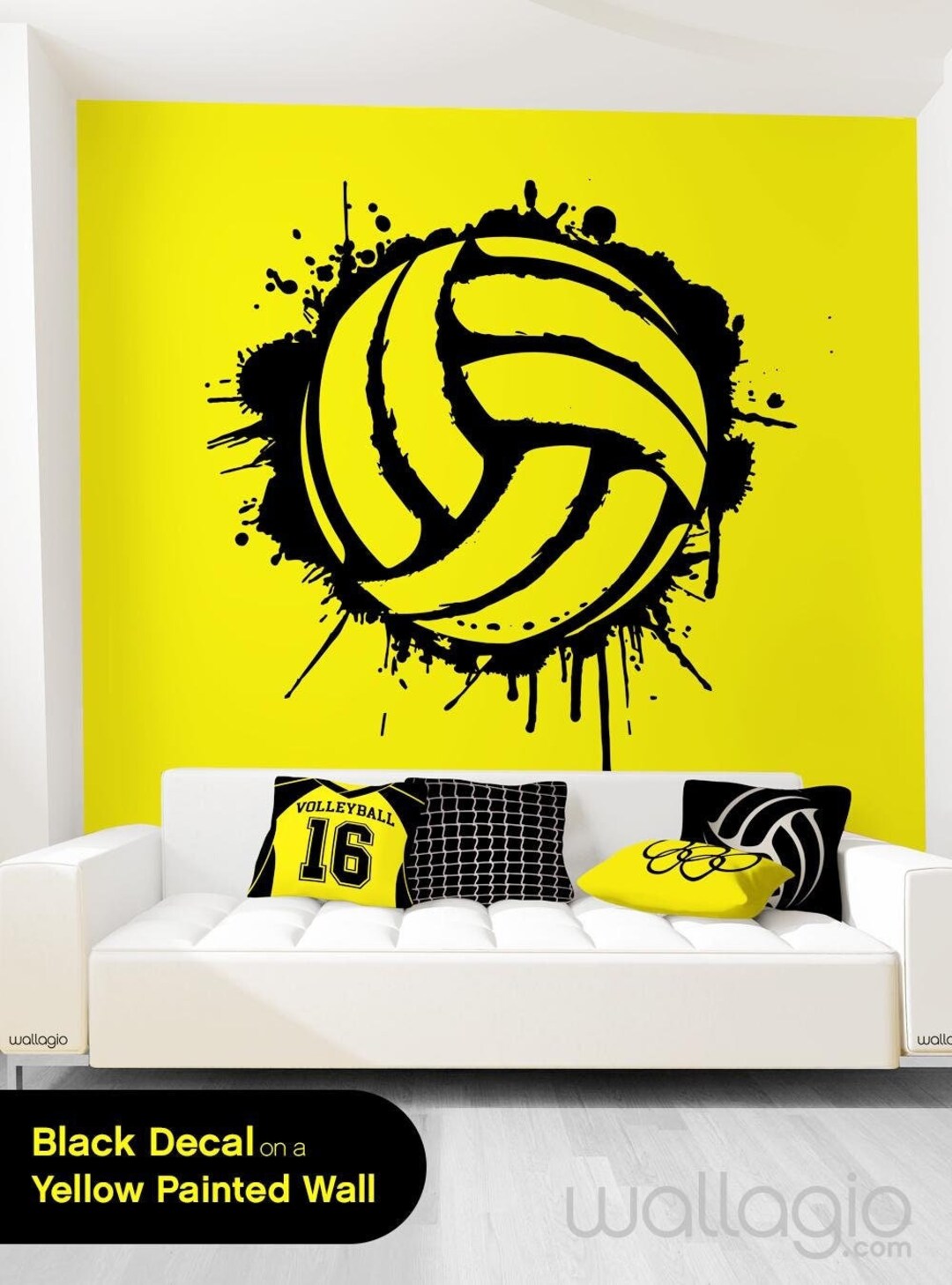 Volleyball Wall Decal - Volleyball Wall Art Player Decor Olympic ...