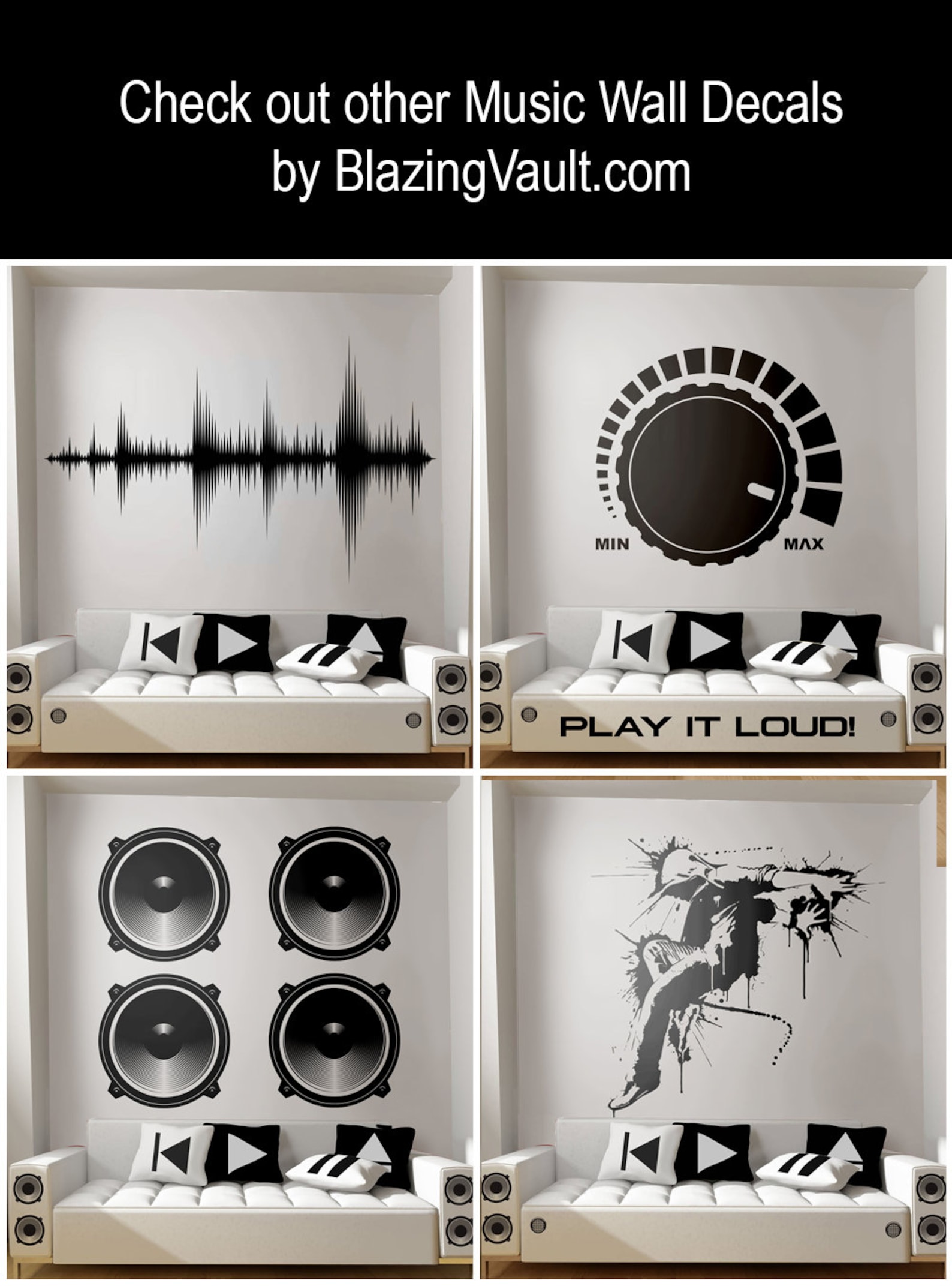 Feel the BOOM Wall Decal Music Lover Sound Wave Audio - Etsy