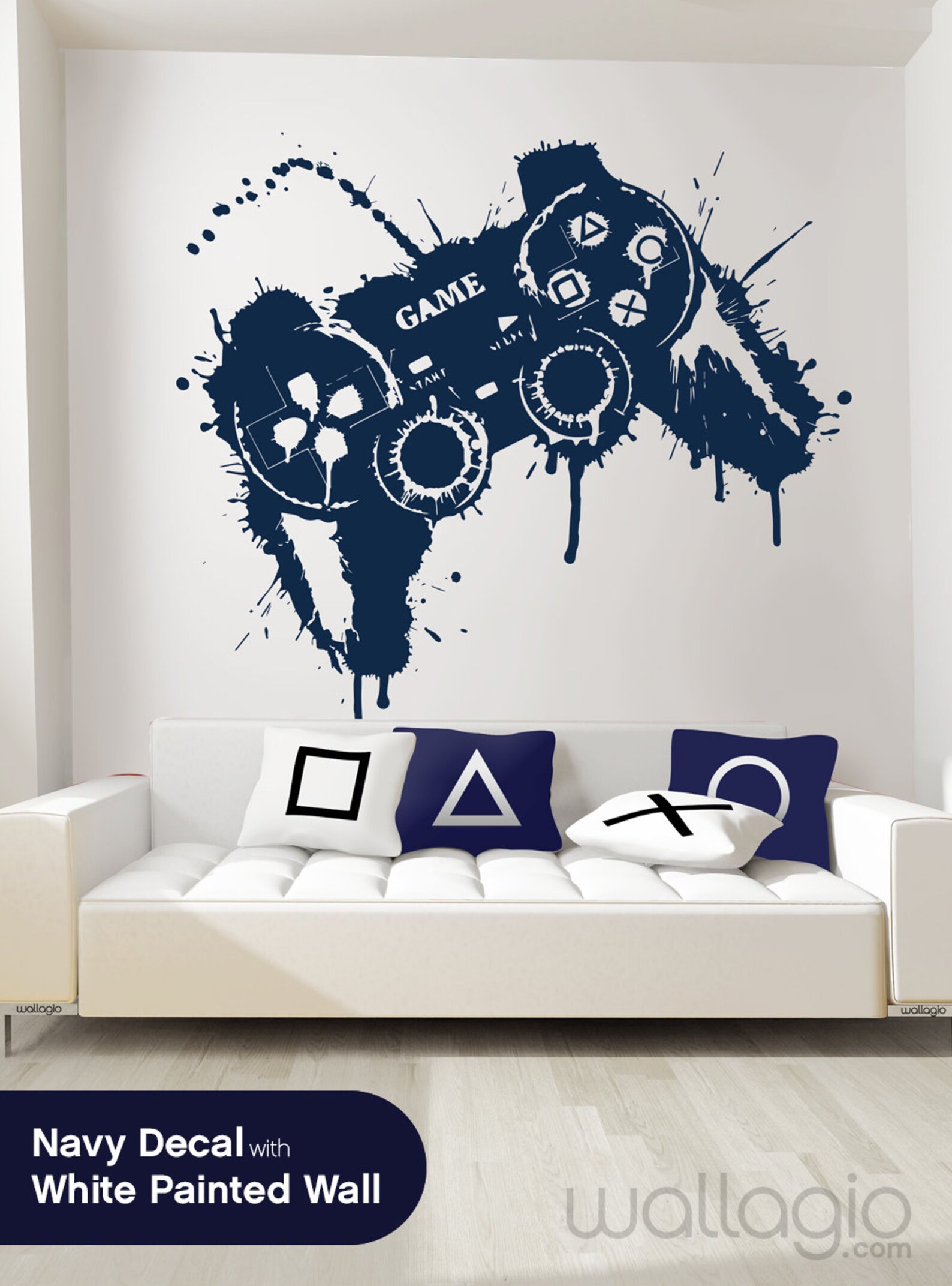 Video Game Wall Decal Gamer Controller Wall Decal Splat | Etsy