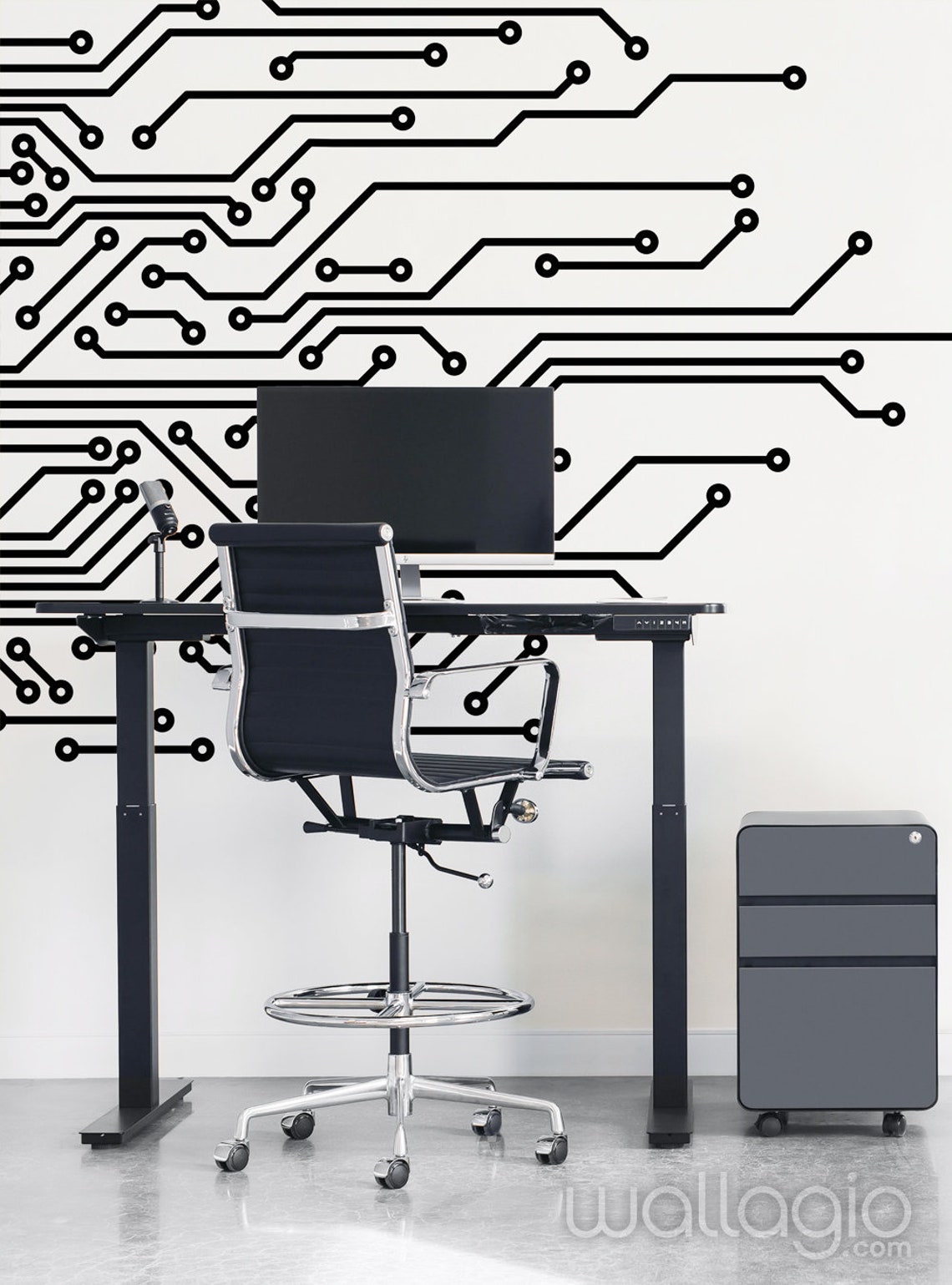 Technology Wall Decal Circuit Board Side Wall Sticker STEM - Etsy