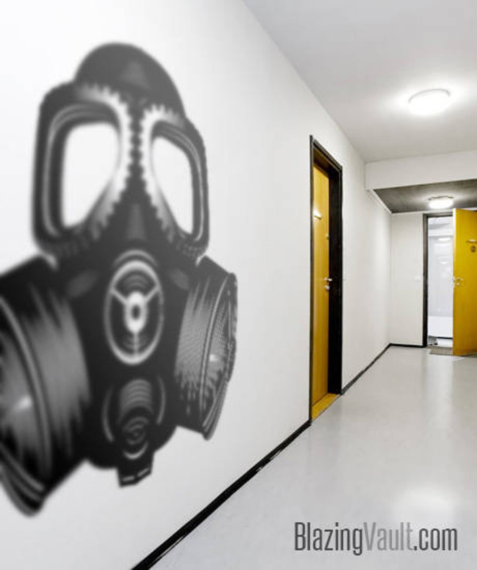 Gas Mask Biohazard Wall Decal Radioactive Cosplay Toxic - Etsy
