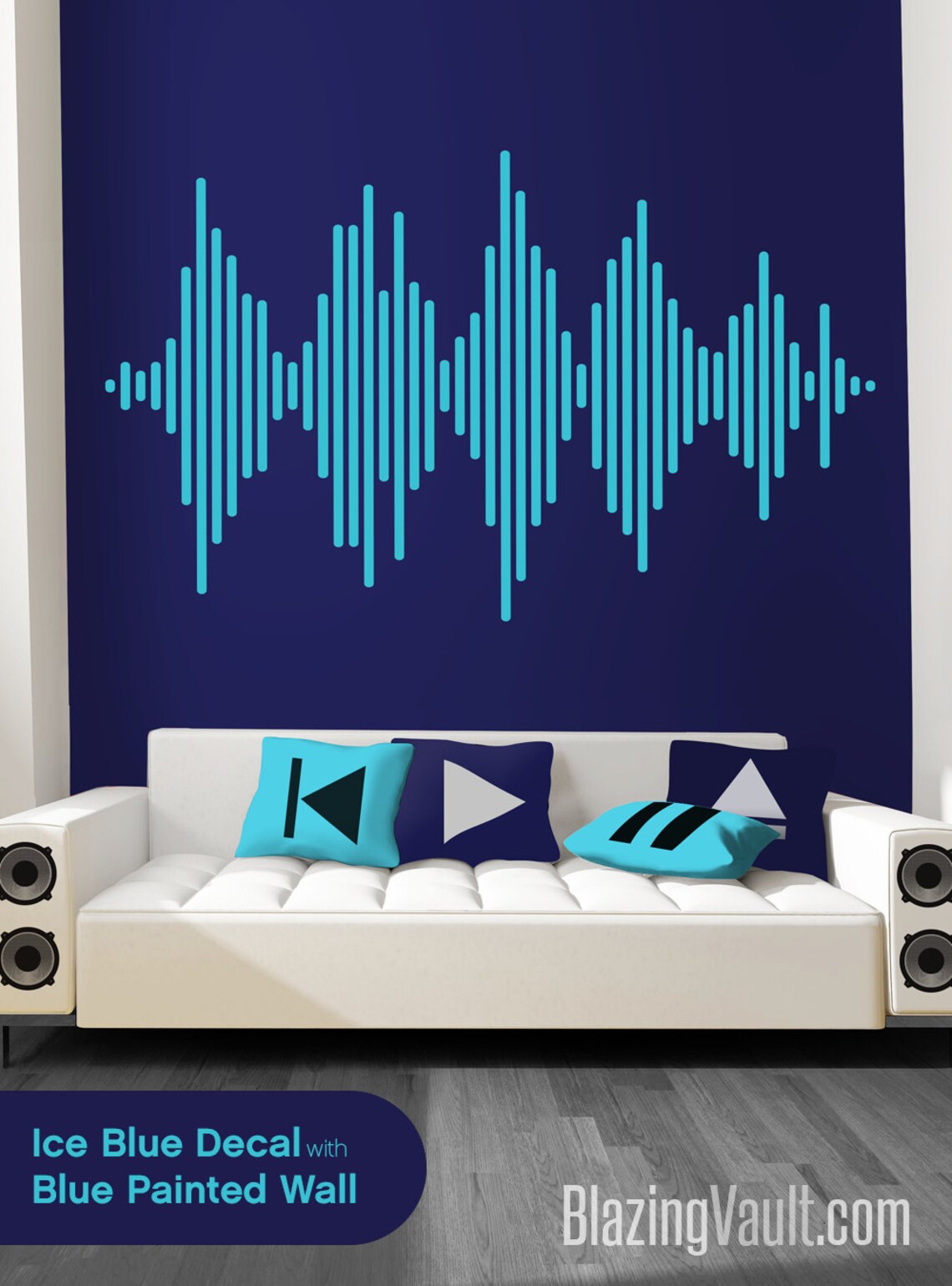 Audio Wave Digital Wall Decal Sound Wave Wall Sticker - Etsy