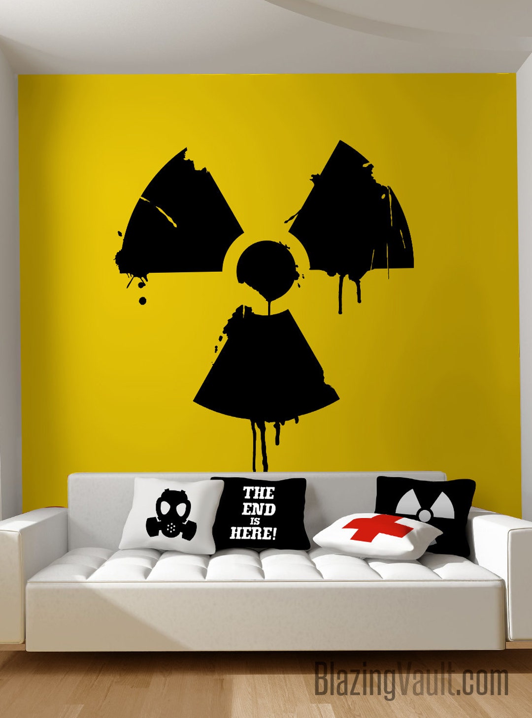 Dripping Radioactive Symbol Wall Decal Biohazard Cosplay Toxic Military ...