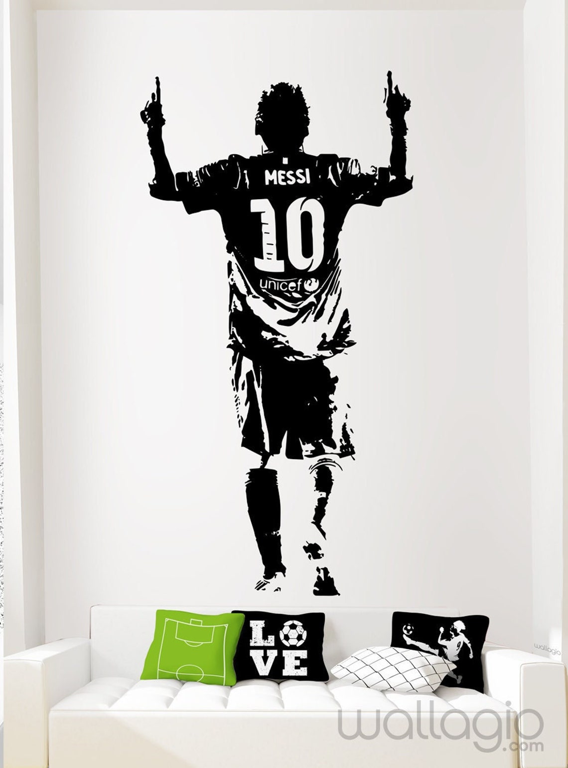 Lionel Messi Wall Decal Soccer Wall Sticker / Boys Room - Etsy