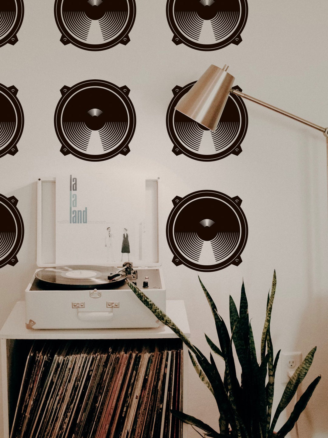 Audio Speaker 12" Wall Decal - Music Wall Sticker Recording Studio ...
