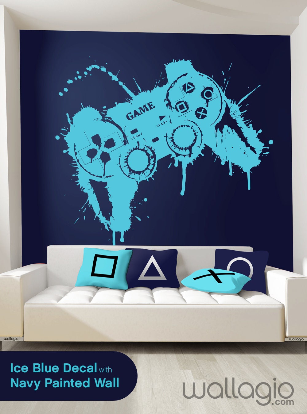 Video Game Wall Decal Gamer Controller Wall Decal Splat | Etsy