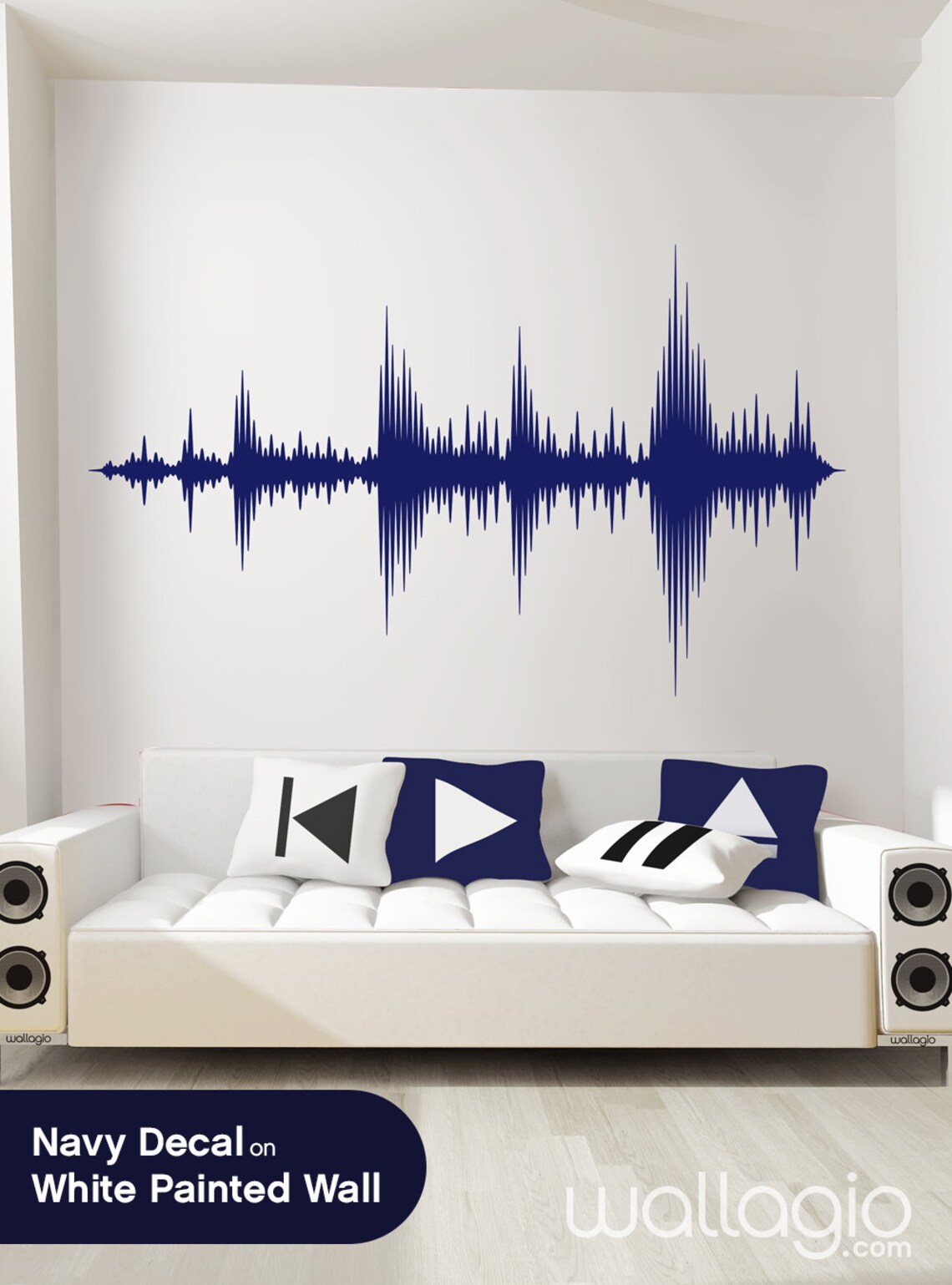 Audio Wave Wall Decal Sound Wave Wall Sticker Recording - Etsy