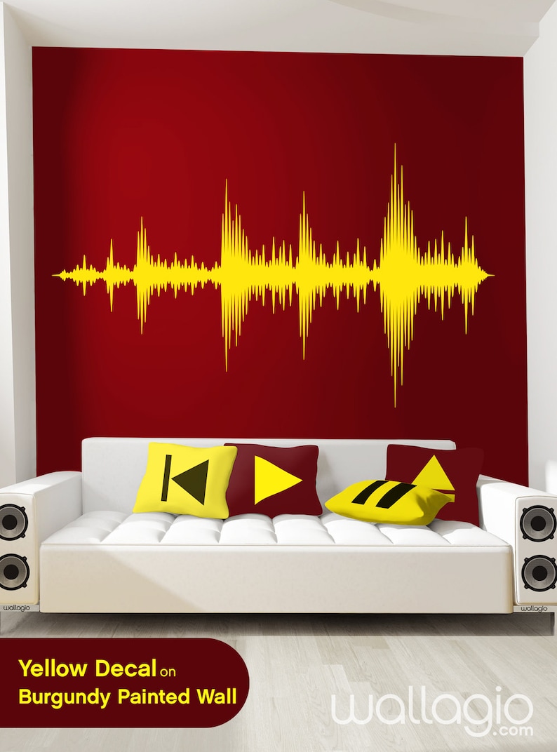 Audio Wave Wall Decal Sound Wave Wall Sticker Recording - Etsy Canada