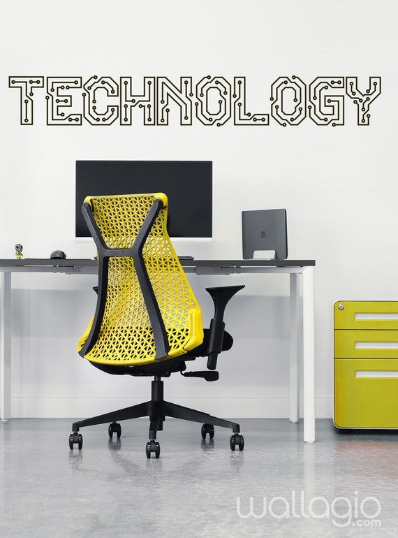 Technology Wall Decal Vinyl Circuit Board Sticker Science - Etsy