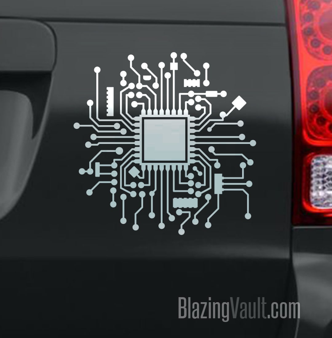 Circuit Board Decal for Laptop Window Car Bumper Technology Sticker ...