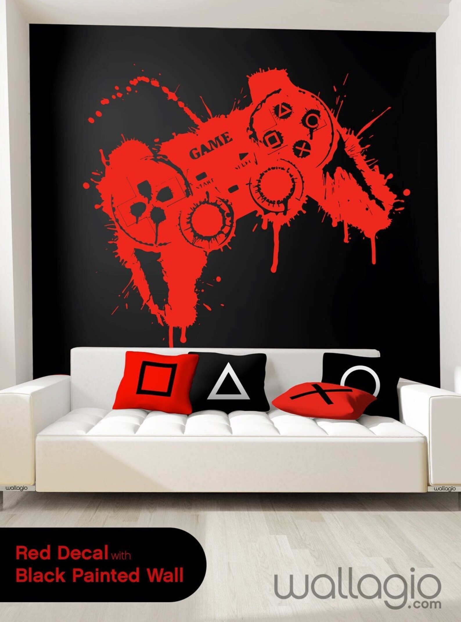Video Game Wall Decal Gamer Controller Wall Decal Splat | Etsy