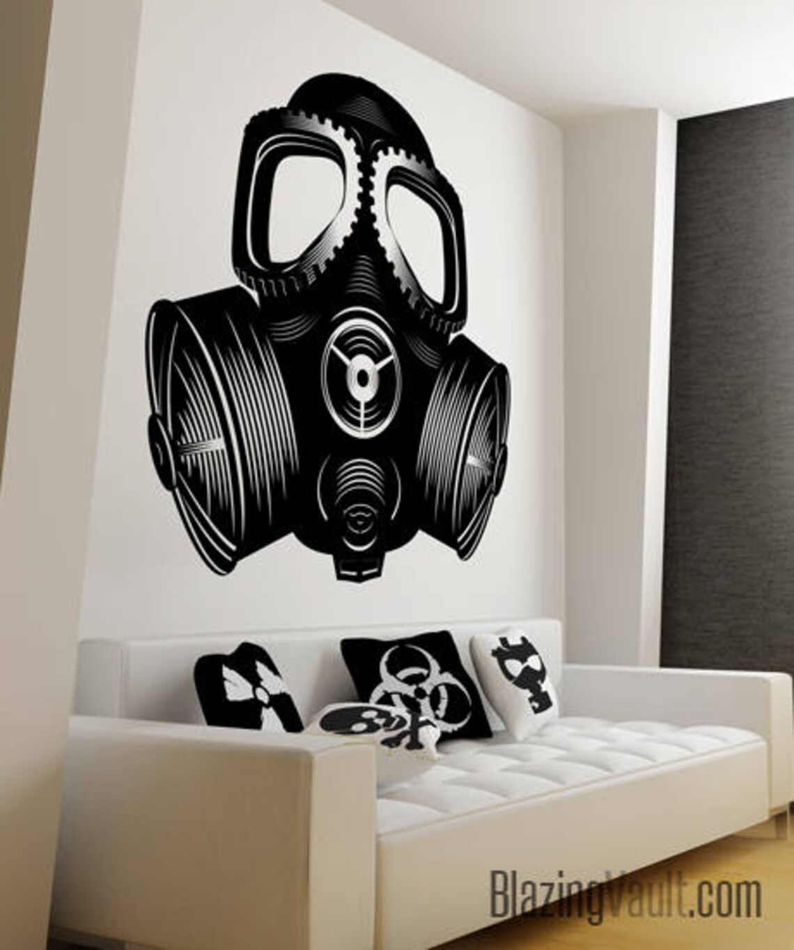 Gas Mask Biohazard Wall Decal Radioactive Cosplay Toxic - Etsy