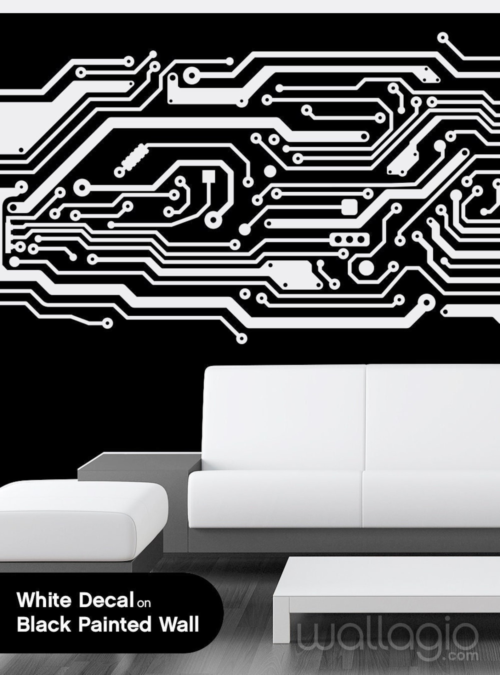Technolygy Wall Decal Wide Circuitboard Wall Art Technology - Etsy