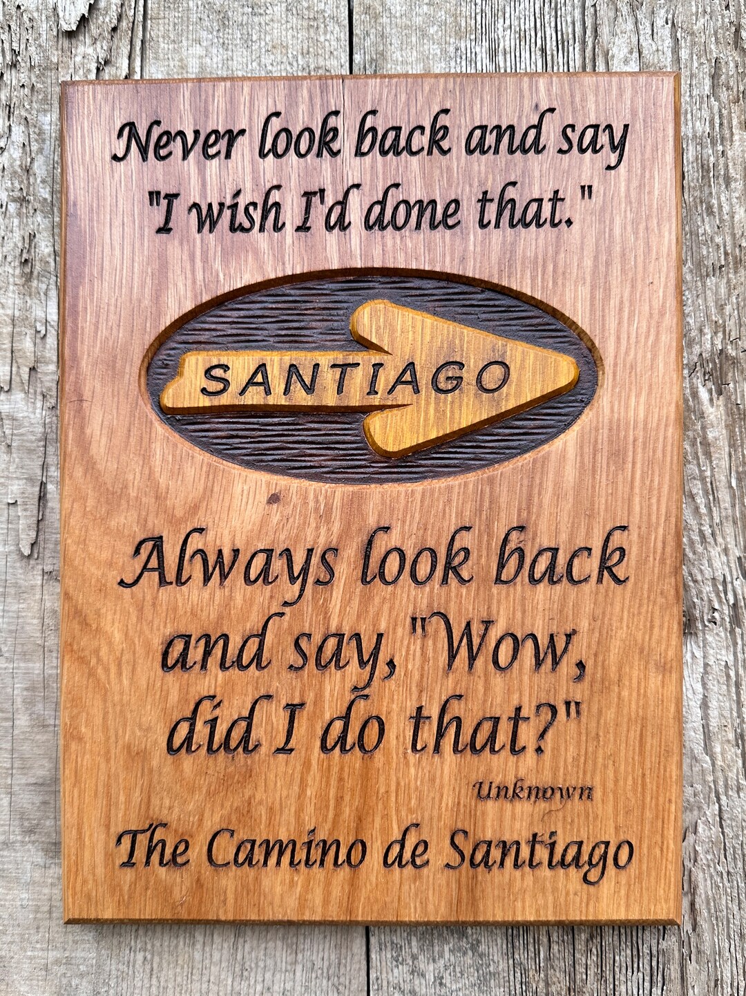 Camino Sign "never Look Back..." #850 - Etsy