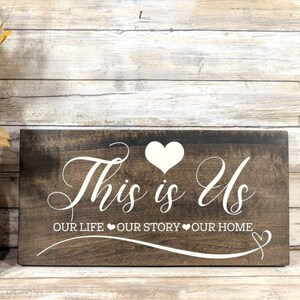 Custom This is Us Wood Sign, Rustic Wood Sign, Farmhouse Sign ...
