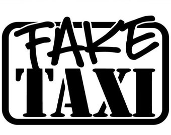 Fake Taxi Bumper Sticker - Etsy