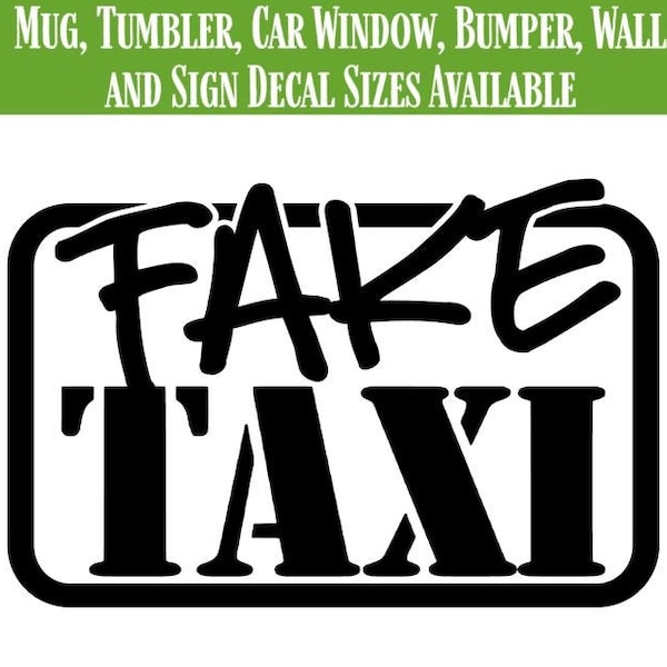 Fake Taxi Sticker for Car - Etsy