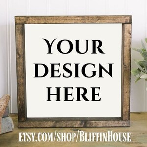 Blank Wood Sign, Framed Blank Sign, Square Blank Sign, DIY Farmhouse ...