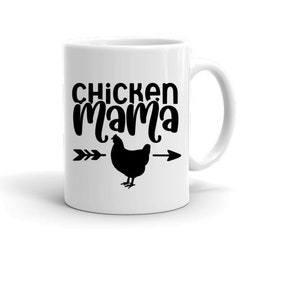 Chicken Mama Vinyl Decal Sticker - Chicken Decal, Mug Decal, Funny ...