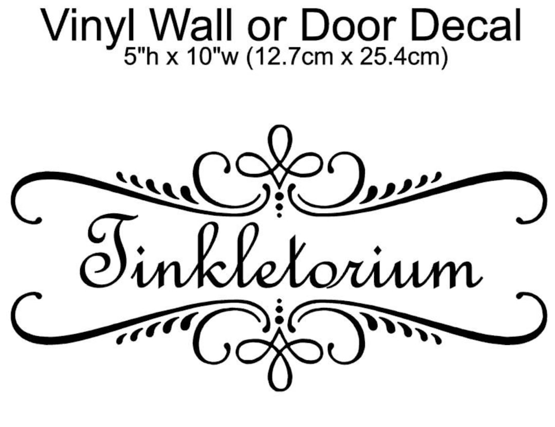 Tinkletorium Bathroom Door Vinyl Decal, Washroom Door Sign, Bathroom ...