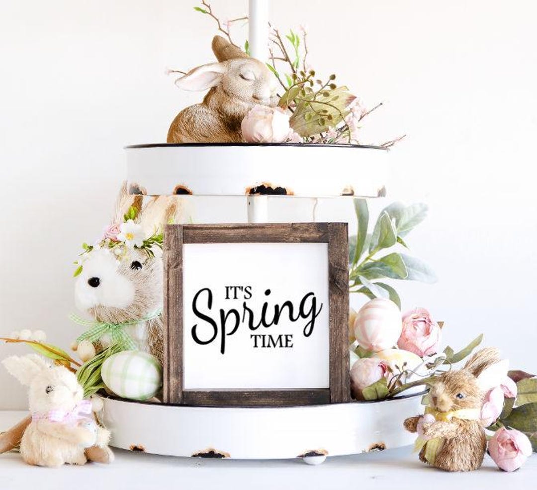 It's Spring Time Rustic Wood Sign, Spring Themed Sign, Spring Decor ...