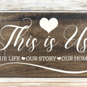Custom This is Us Wood Sign, Rustic Wood Sign, Farmhouse Sign ...