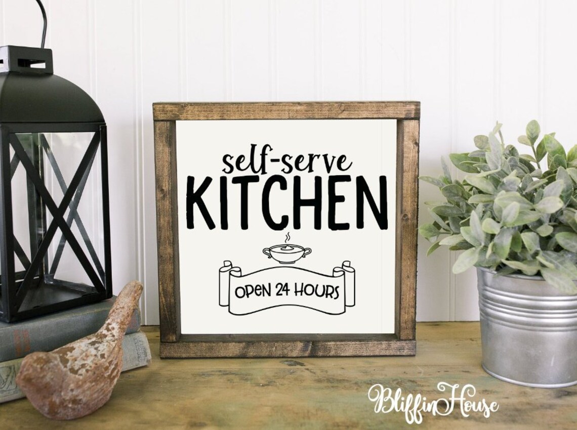 Self-serve Kitchen Vinyl Decal for Sign or Wall Make Your Own - Etsy